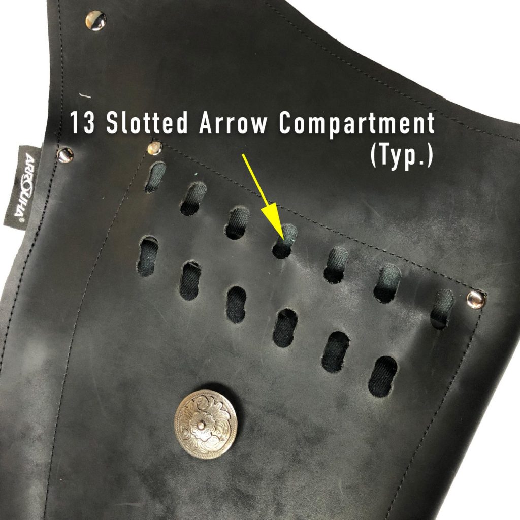 Arrouha Traditional Archery Bow and Arrow Quiver With 13 Arrows Slotted and Removable Velcro ...